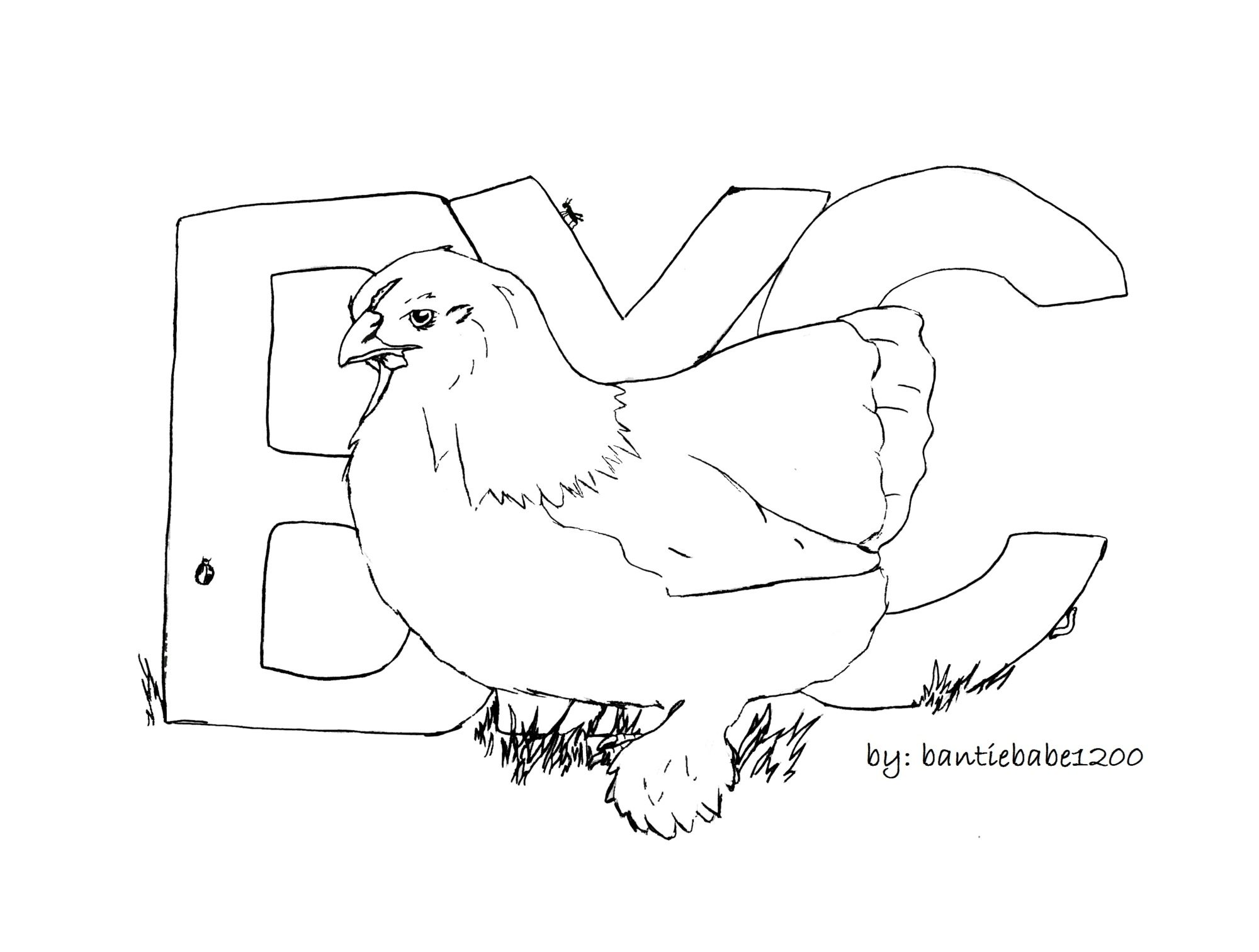 Minecraft Coloring Chicken Coloring Pages